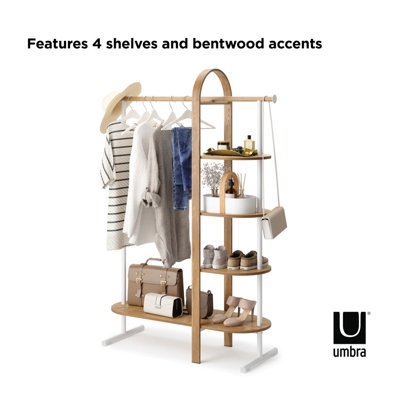 Umbra Bellwood 15'' Wood + Steel Clothes Rack | Wayfair