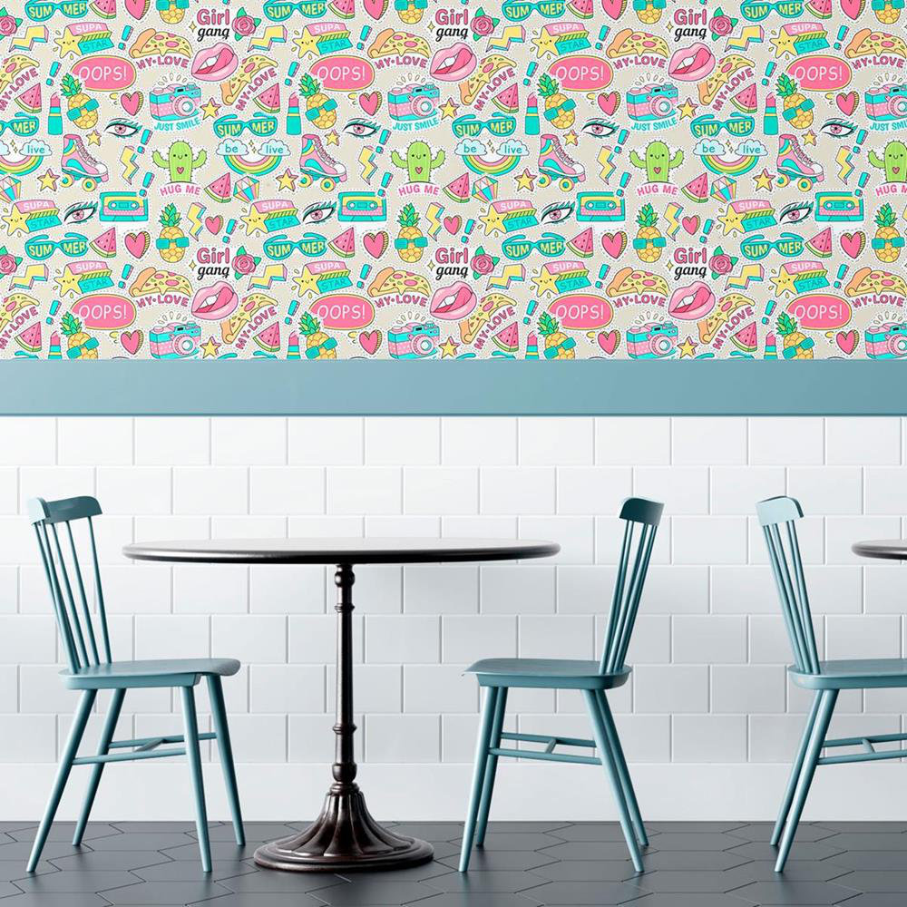 Trinx Stickers Teen 96" L X 24" W Peel And Stick Wallpaper N010119 ...