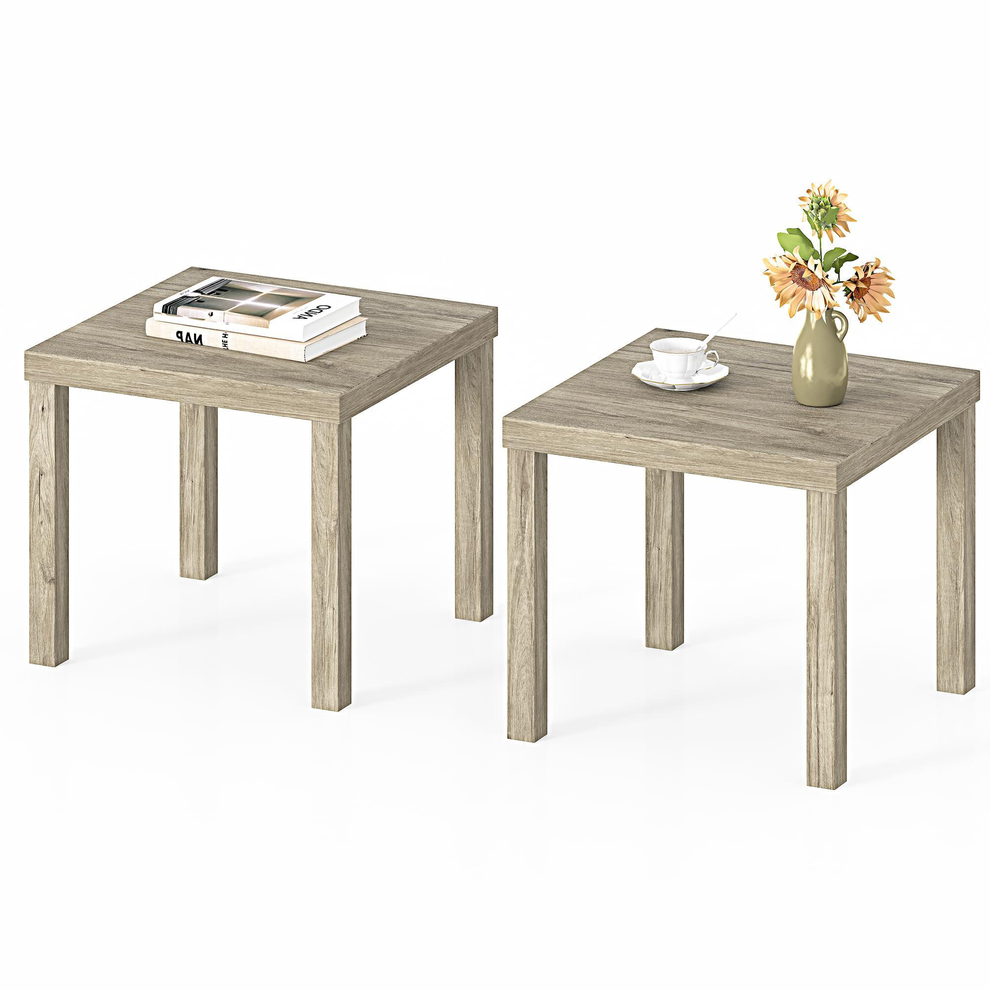 Ebern Designs End Table Small Square Size Table, Modern Coffee Table ...