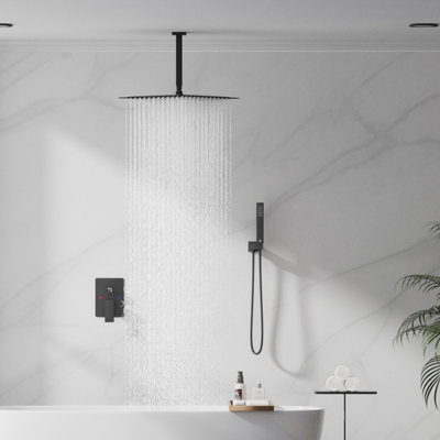FURUISI 10 In Rainfall Shower System - Ceiling Mount, Rain Shower Heads ...