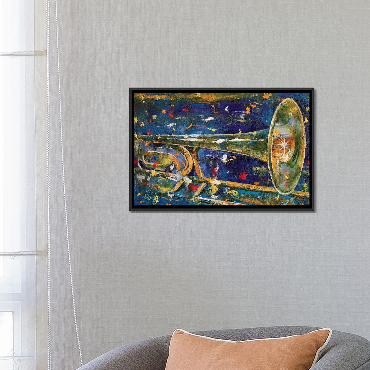 East Urban Home 'Trombone' Painting Print on Canvas & Reviews | Wayfair