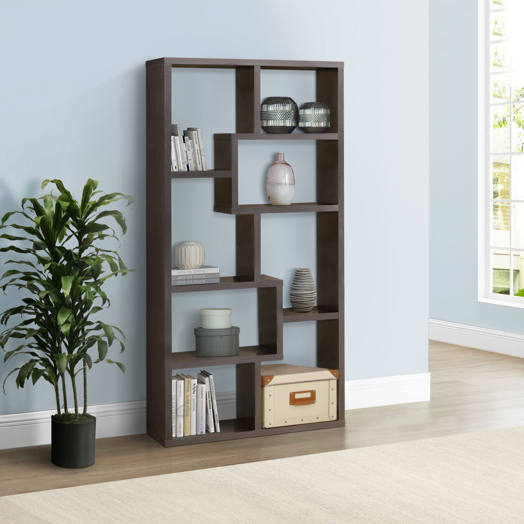 Wade Logan® Adwolf 70.75" H x 35" W Geometric Bookcase & Reviews | Wayfair