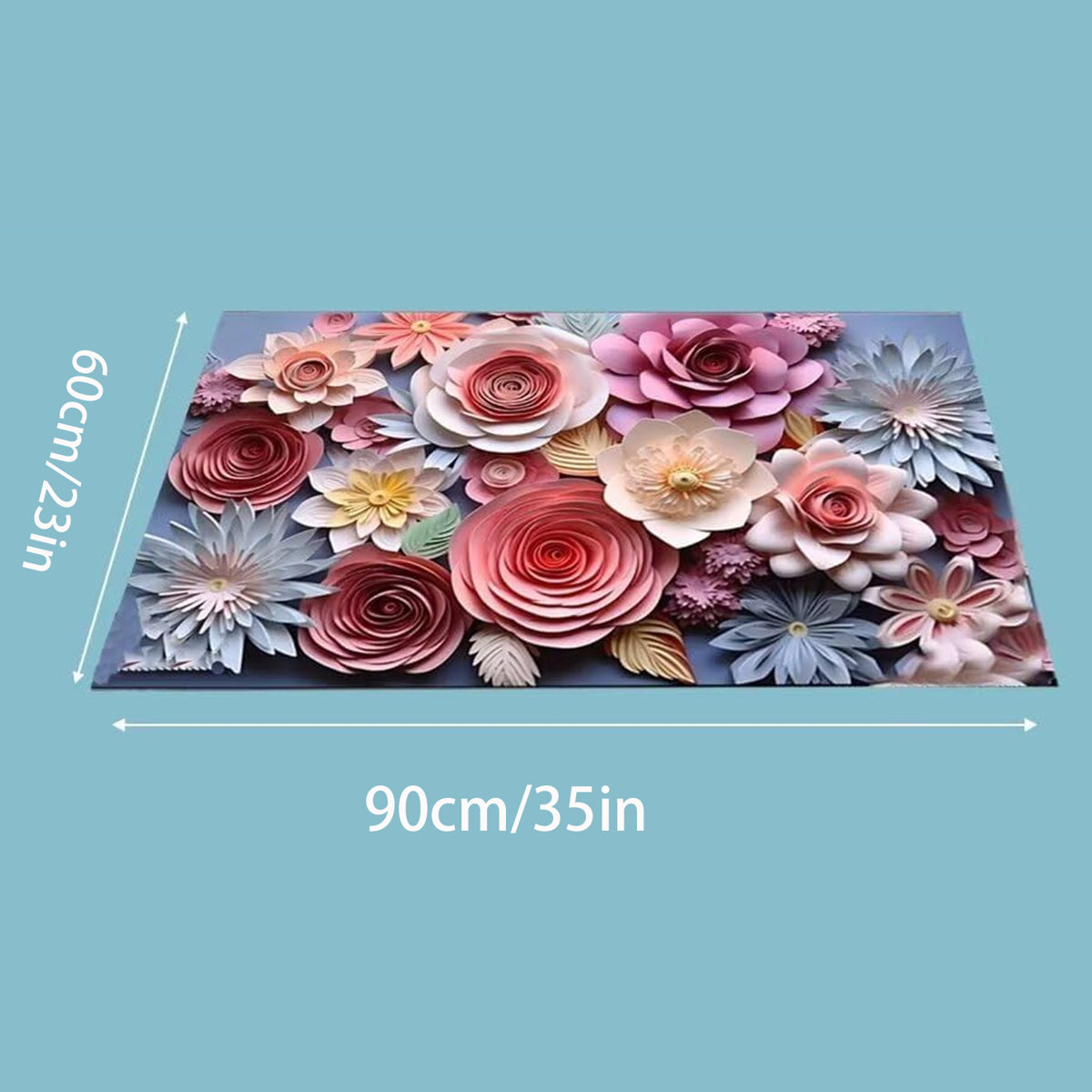 Red Barrel Studio® Boho Floral Bath Rug Washable Diatomaceous Earth ...