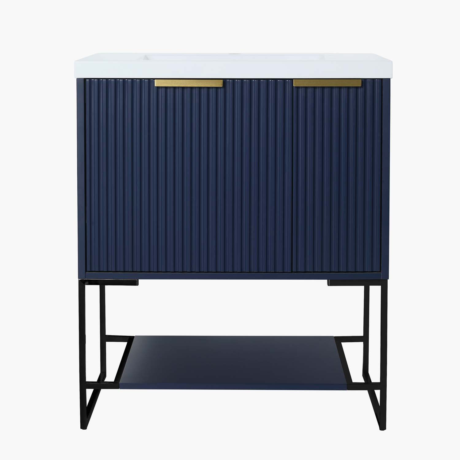 Latitude Run® 30 Inch Freestanding Bathroom Vanity With Resin Basin ...