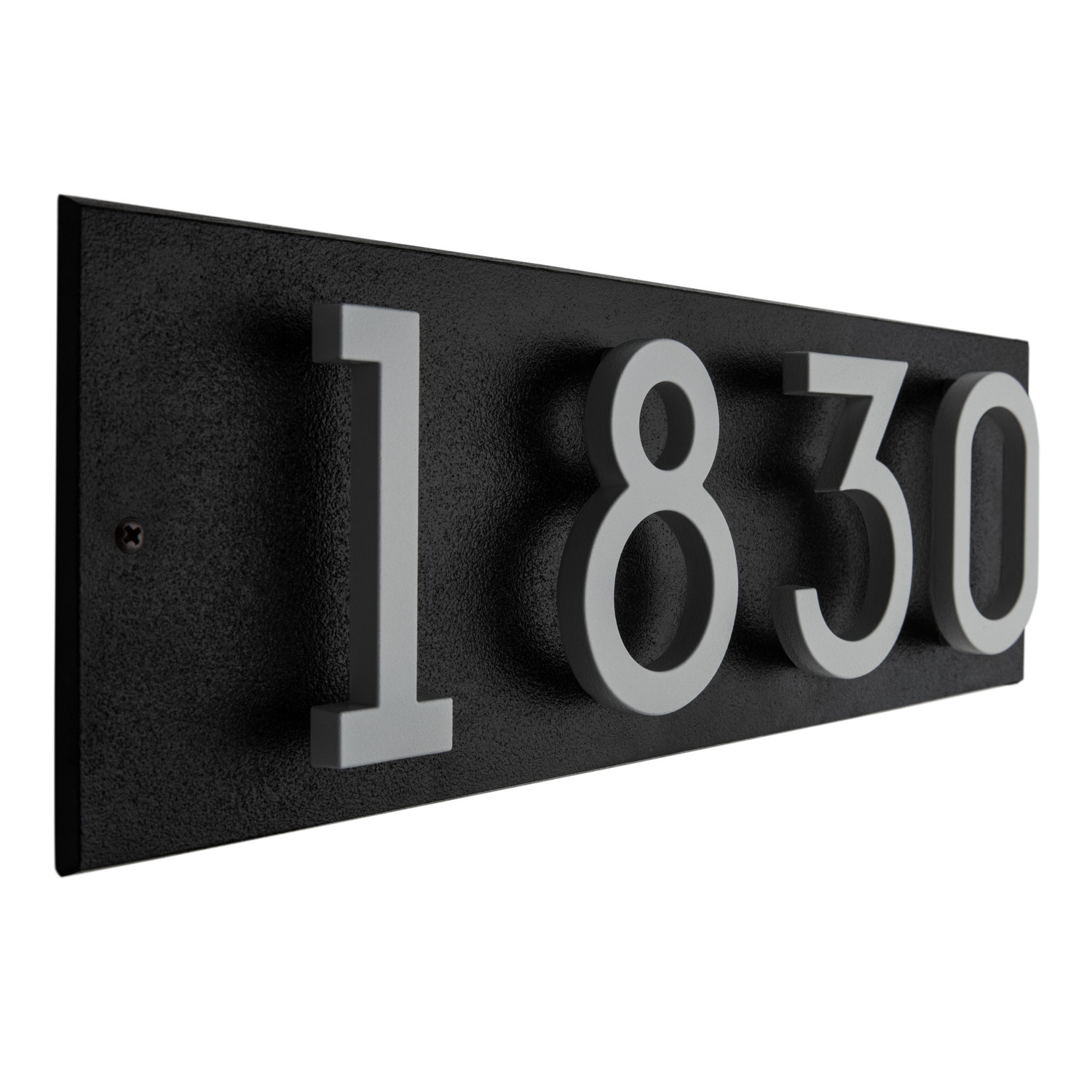 Whitehall Products Floating Stand-Off 4-Number Horizontal Sign, Black ...