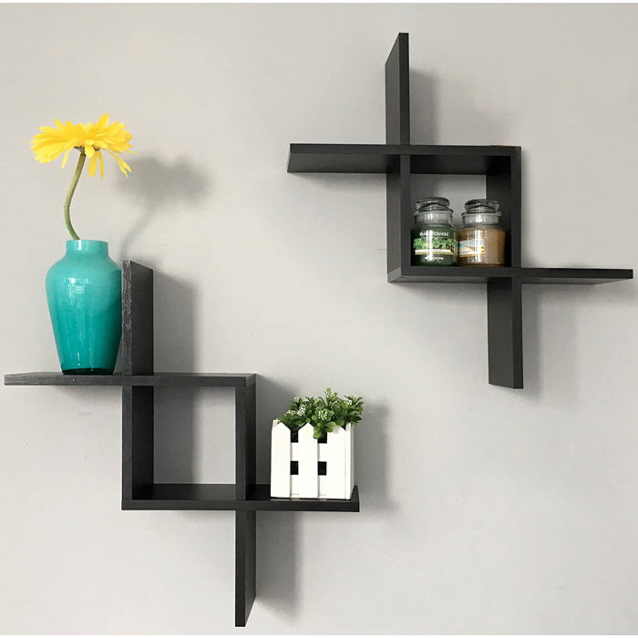 Ebern Designs Alicia-Louise 6 Piece Square Floating Shelf & Reviews ...