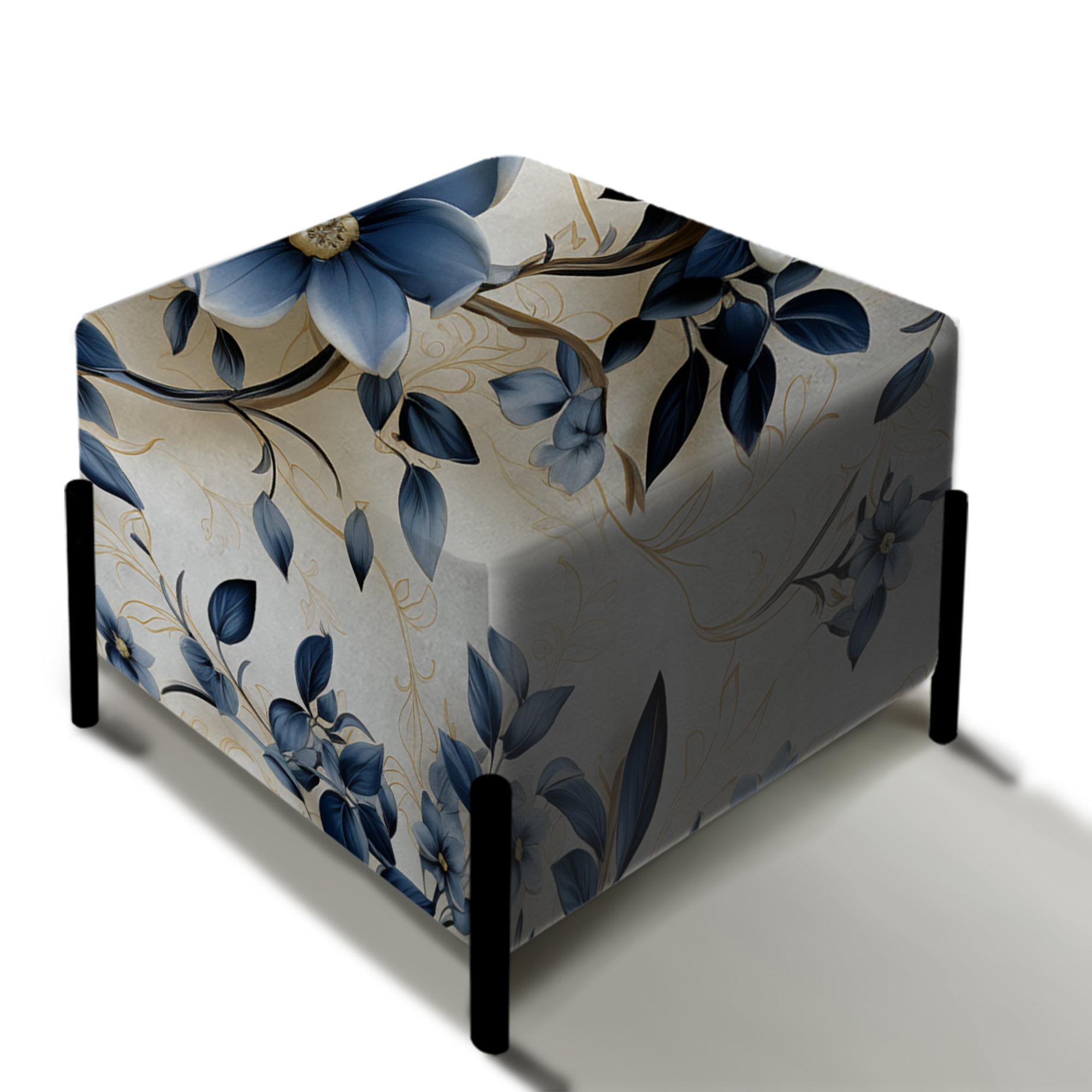 Design Art Cobalt Blue Filigree Vines Victorian Pattern I - Floral ...