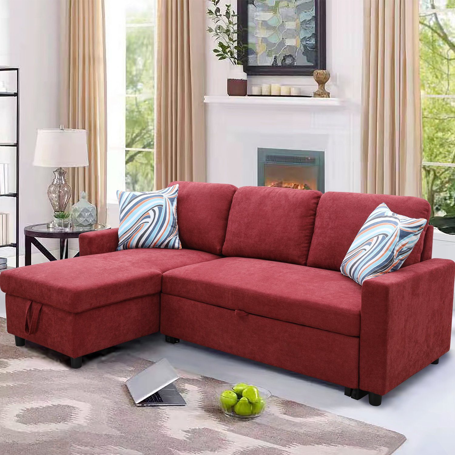 Wade Logan® 56'' Azriah Square Arm Sofa Bed & Reviews | Wayfair