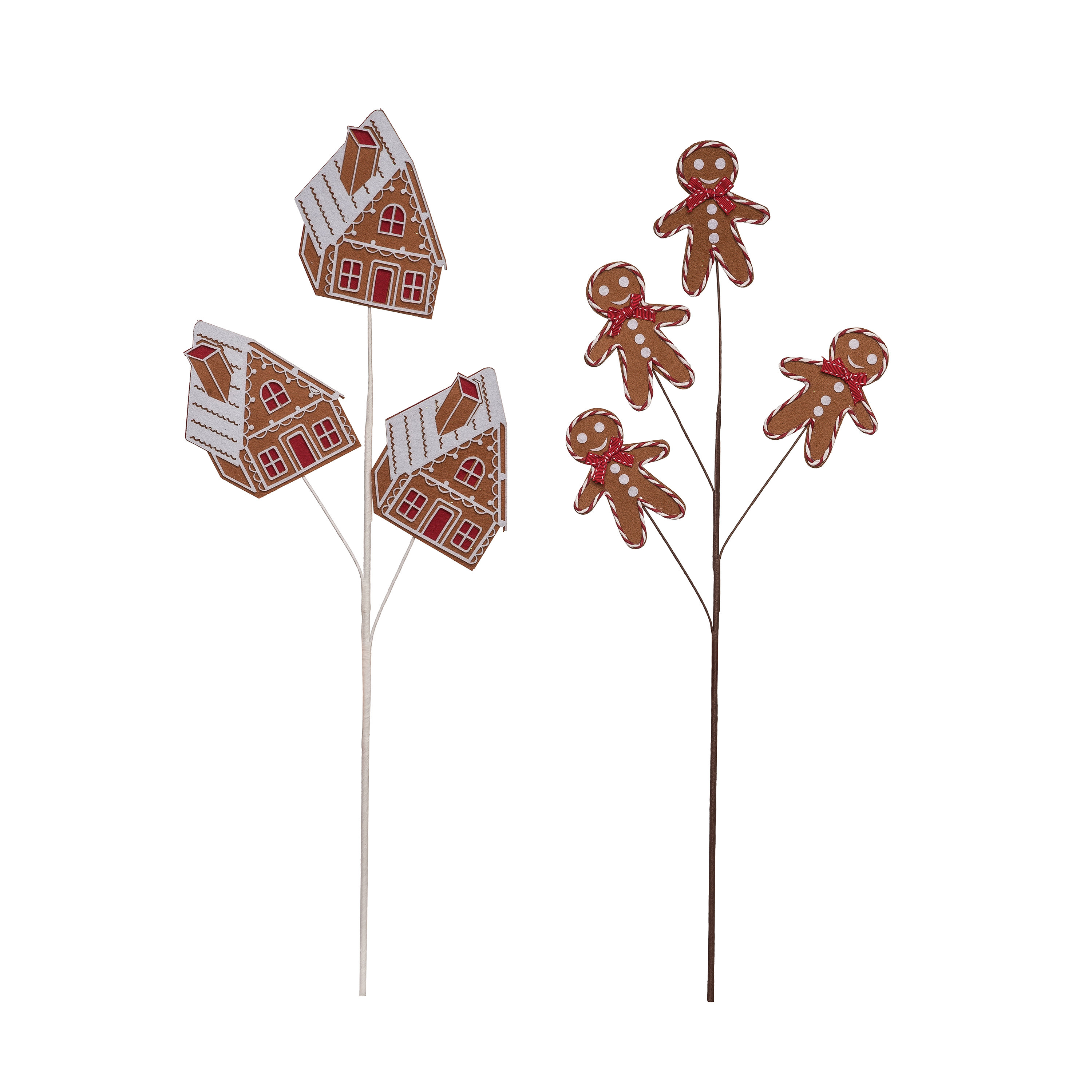 Dakota Fields Christmas Gingerbread Spray Set of 2 Christmas Home ...