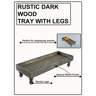 August Grove® Rustic Dark Wood Tray With Legs - 5" X 21" - Versatile ...