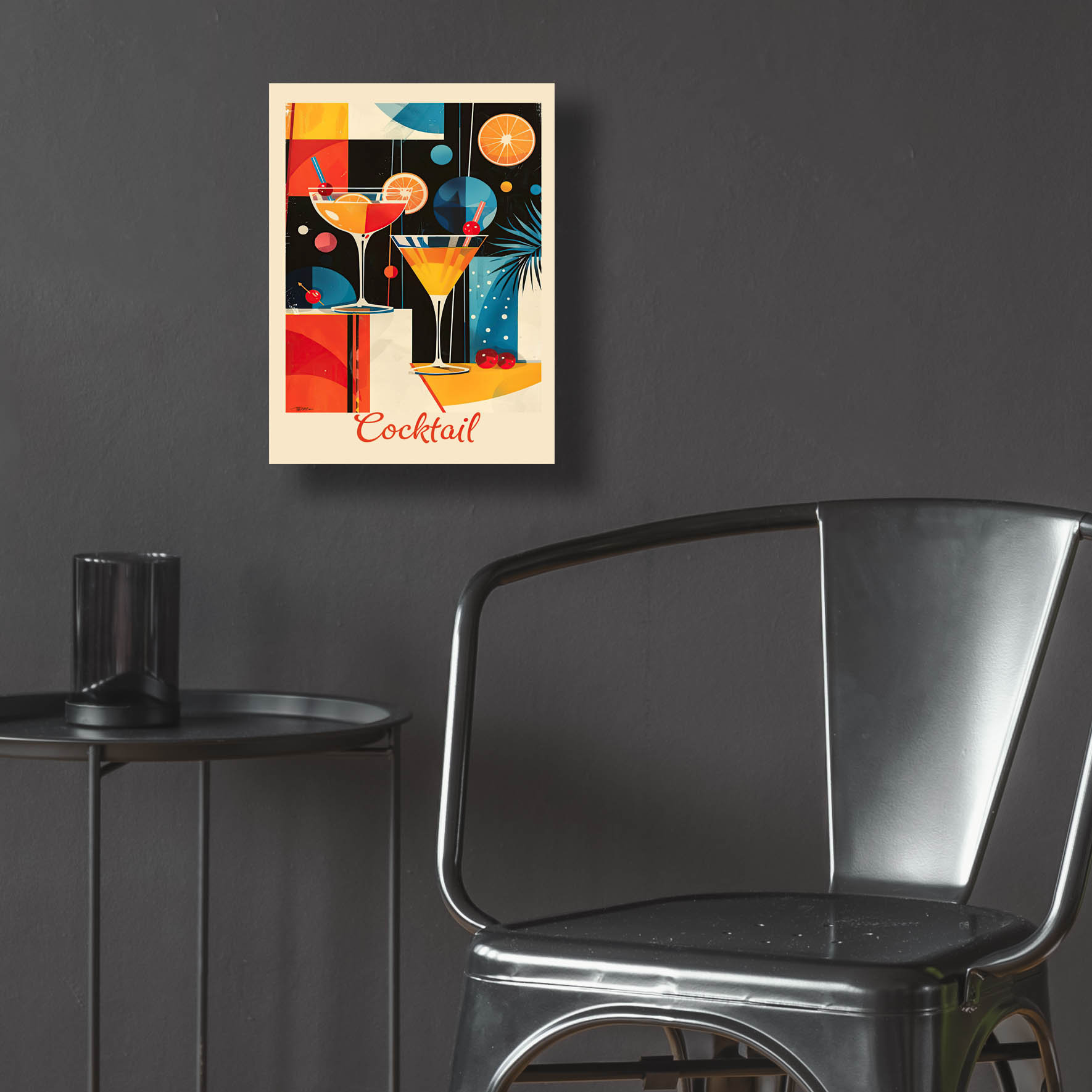 George Oliver 'Vintage Abstract Cocktail Poster 1' by Momart Acrylic ...