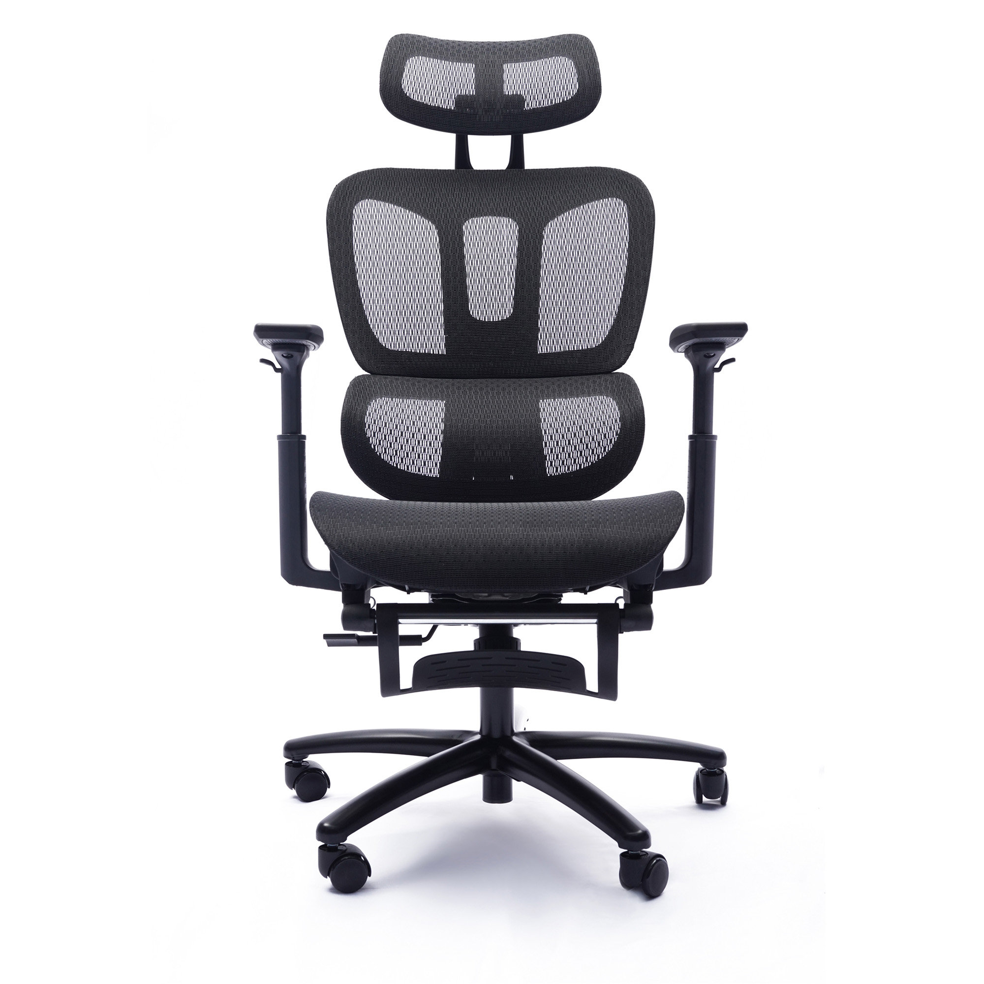 Inbox Zero Adjustable Ergonomic Black Mesh Office Chair With Headrest ...