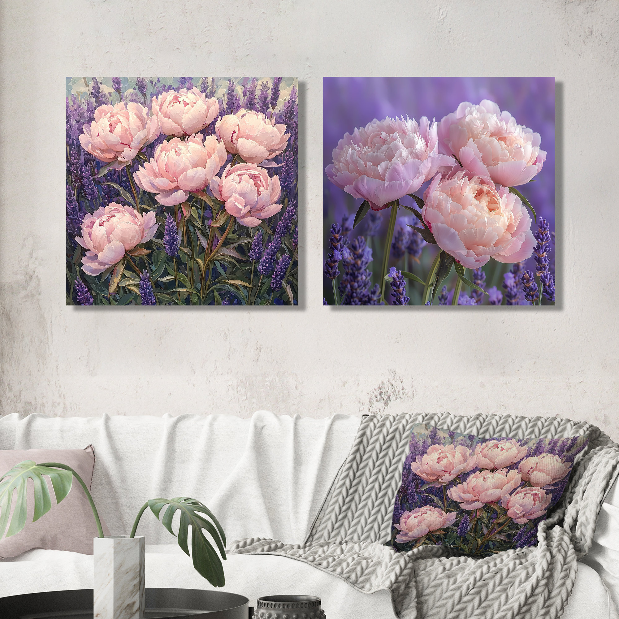 Ophelia & Co. Peonies In The Lavender Garden III - Peonies Wall Art ...