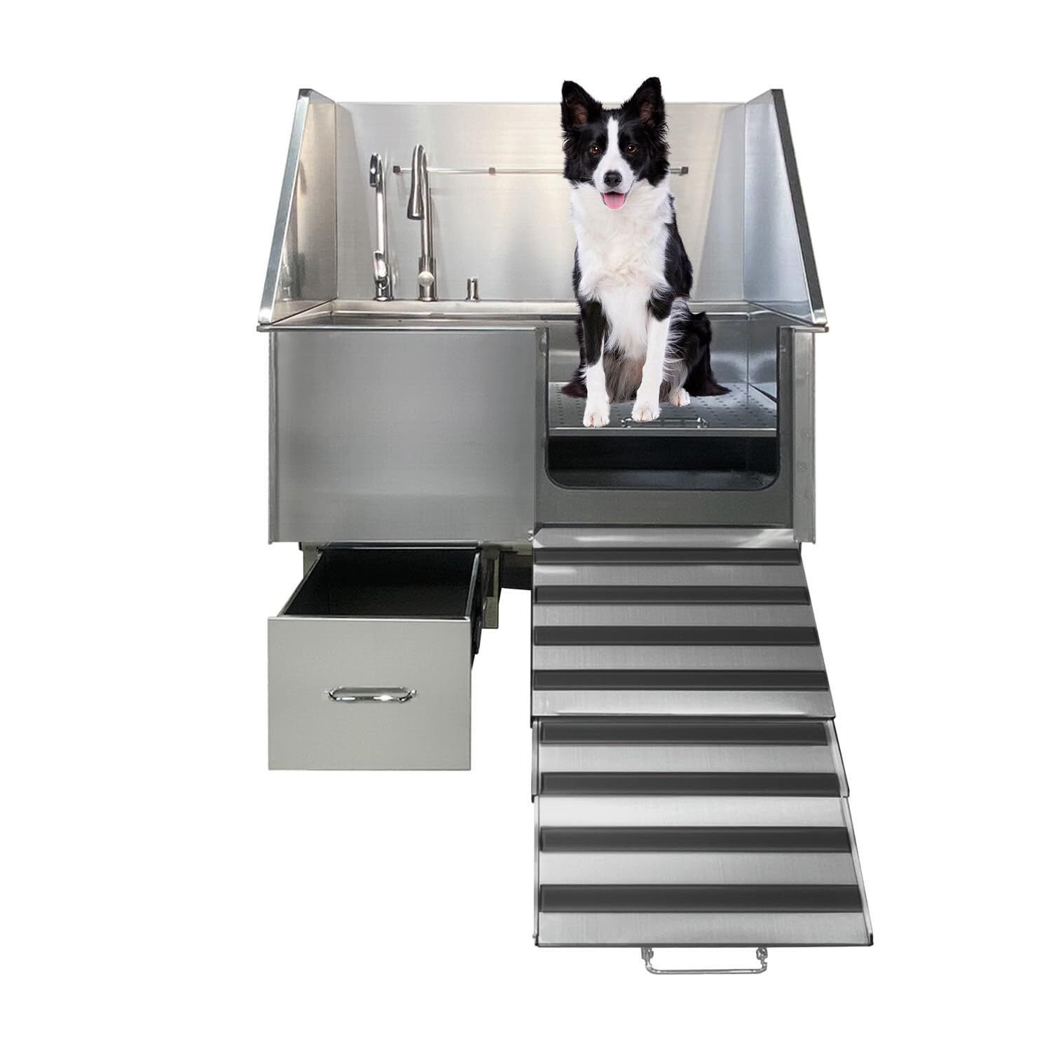 babevy Pet Dog Grooming Tub, Professional Stainless Steel Dog Washing ...