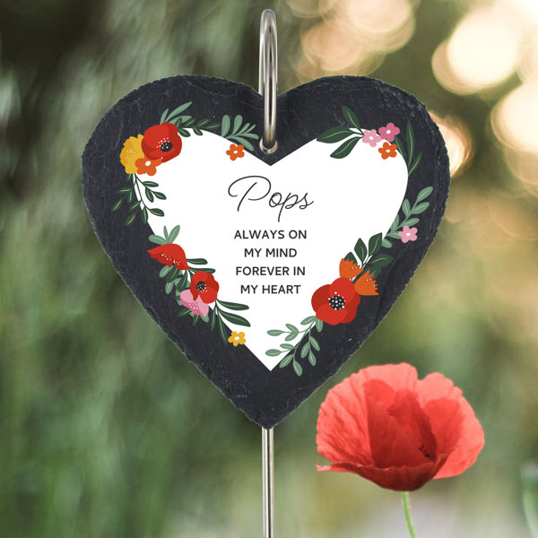 Maturi Elson Poppy Pops Always on My Mind Memorial Plaque | Wayfair.co.uk