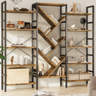 17 Stories Etagere Bookcase, Bookshelf with 17 Open Display Shelves ...