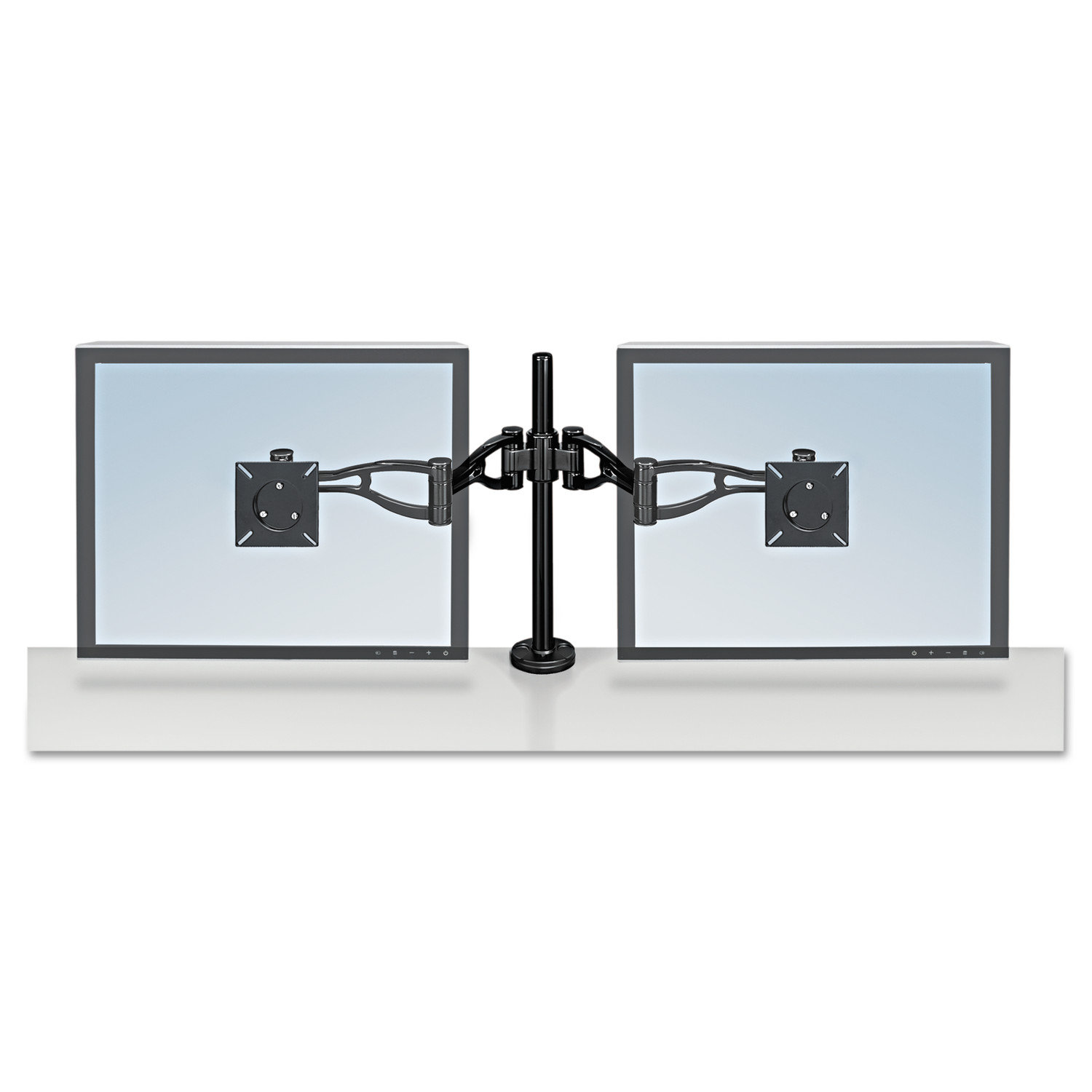 Fellowes Mfg. Co. Desk-Mount Dual Monitor Arm Height Adjustable ...
