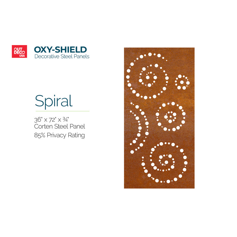 OUTDECO Steel Spiral Decorative Panel & Reviews | Wayfair