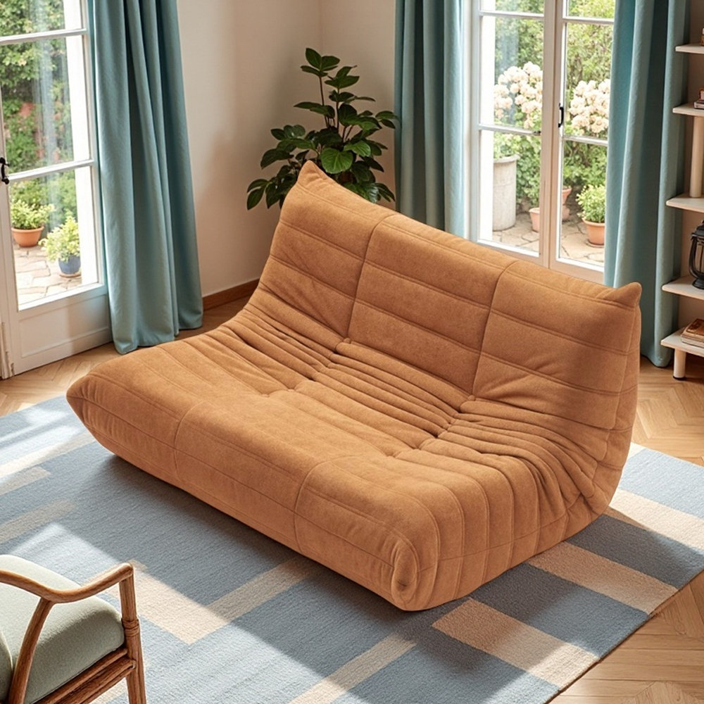 Mercer41 Simple Compressed Fabric Upholstered Sofas | Wayfair