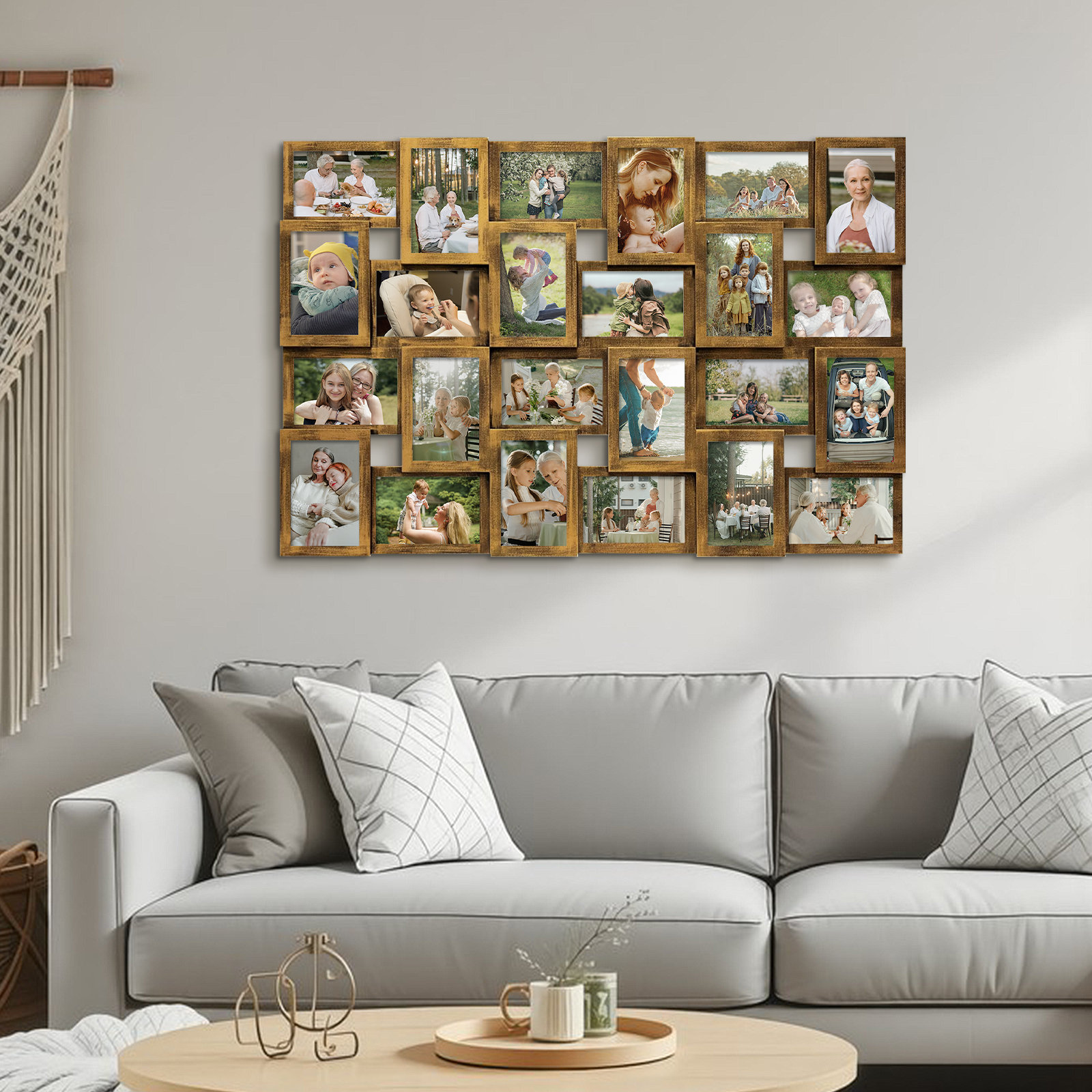 Latitude Run® Wall Hanging Picture Frame, Collage Gallery Display, 24 ...