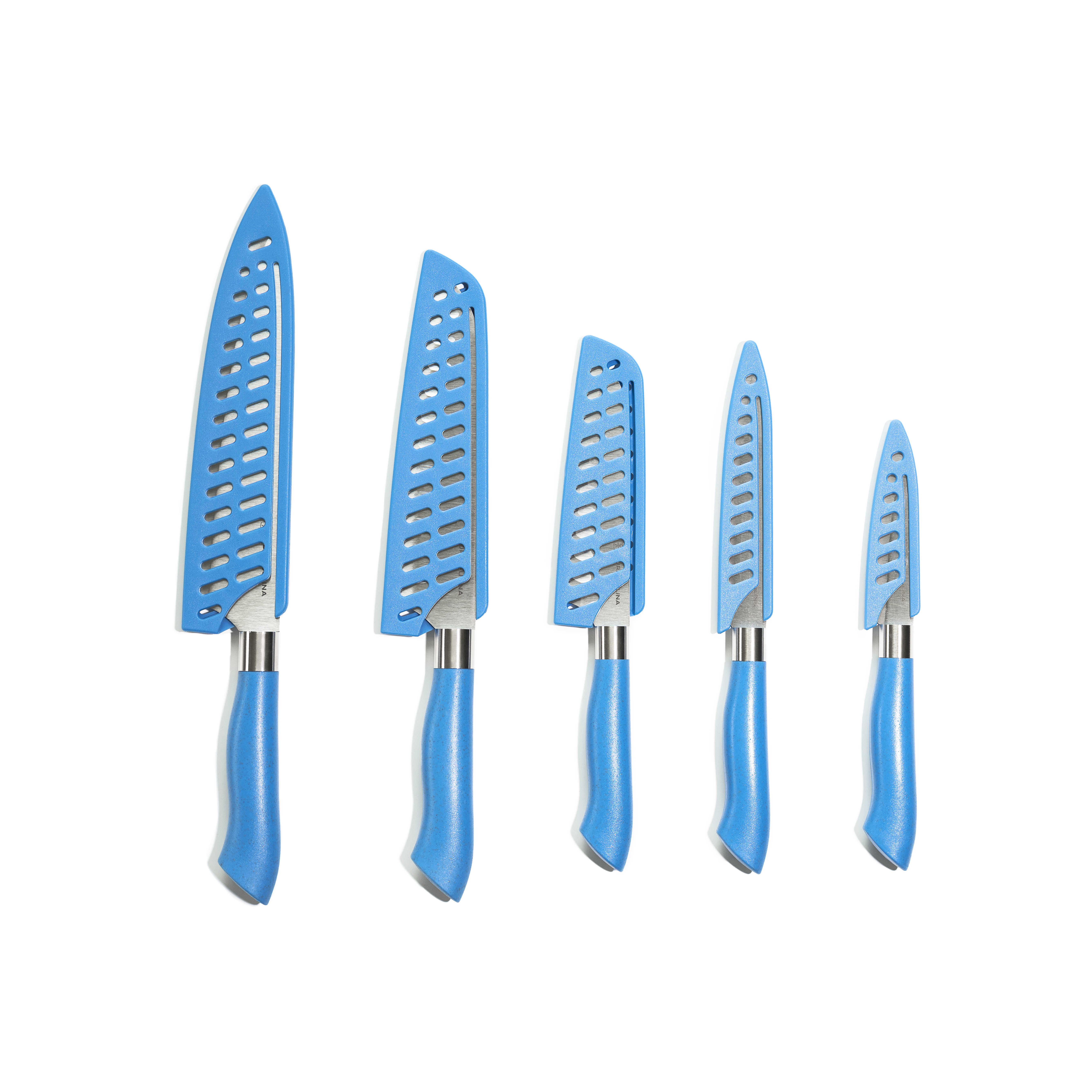 Dura Living Ecocut 5 Piece High Carbon Stainless Steel Kitchen Knife ...