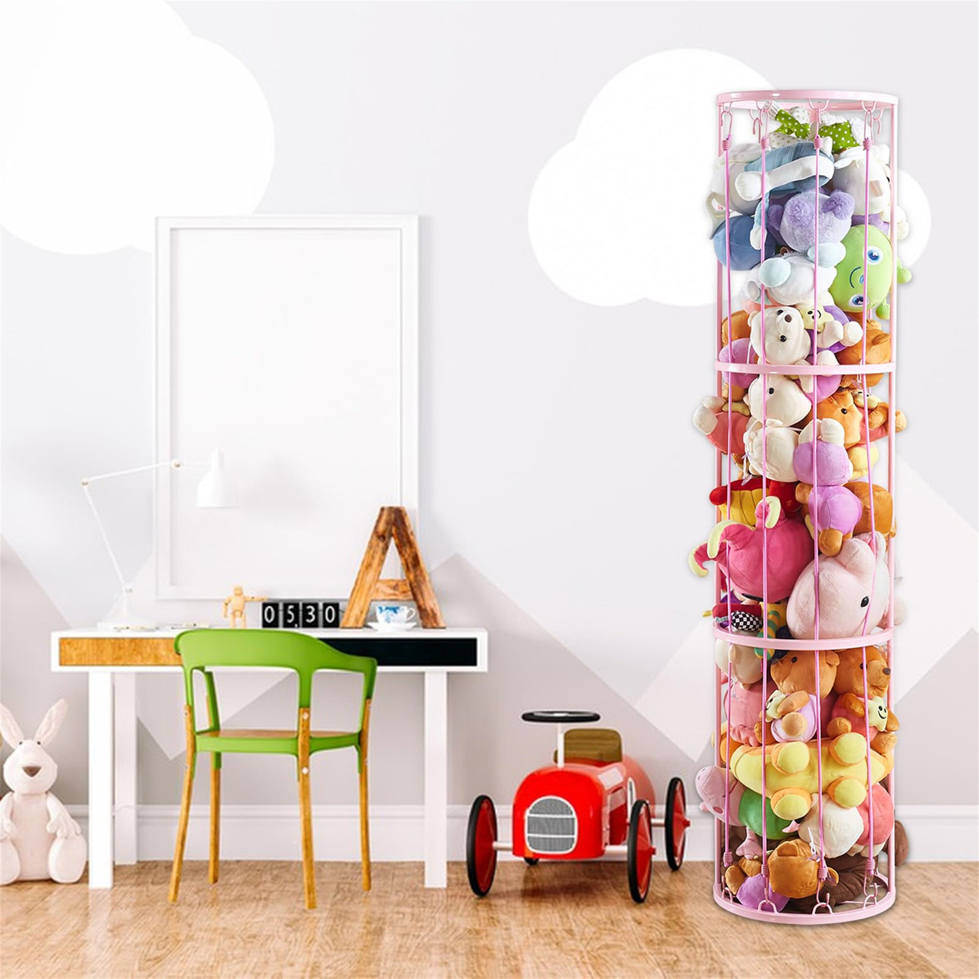 Rebrilliant Metal Stuffed Animal Zoo Storage Holder Standing, Simple ...