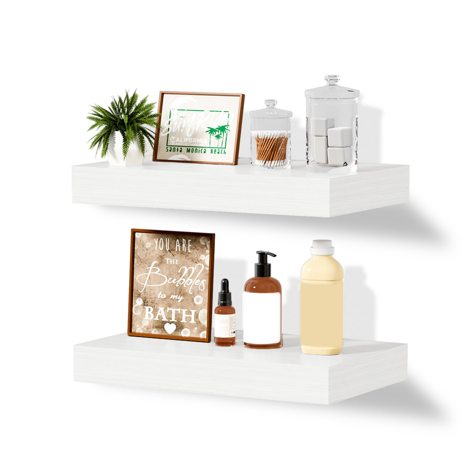 George Oliver Modern Wooden Wall-Mounted Shelves, Room Bookshelves ...
