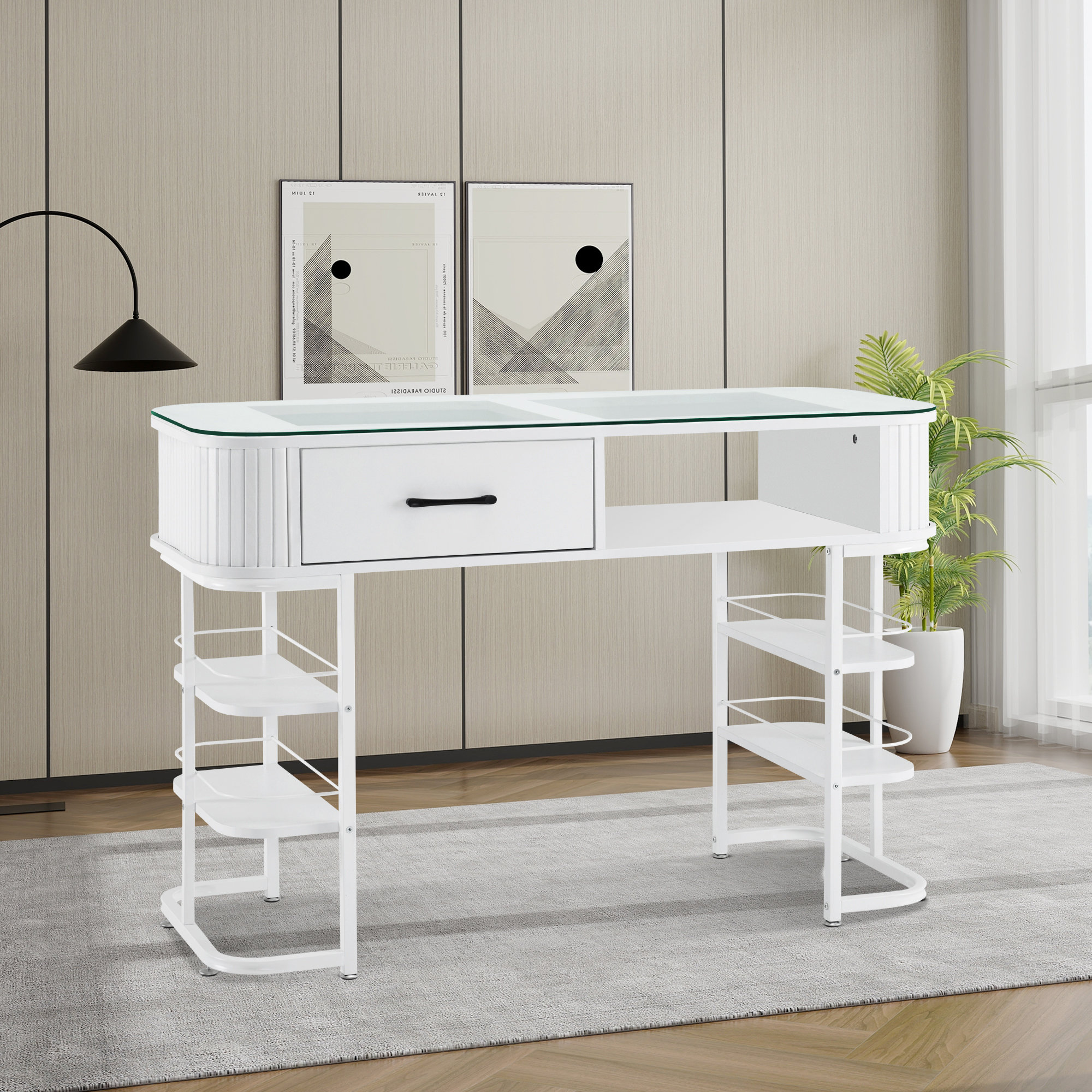 manicure table white