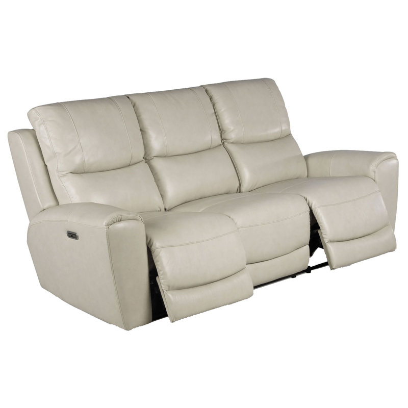 Hokku Designs Aamar Power Reclining Leather Sofa and Chair Set with ...