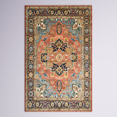 Langley Street Centerview Hand Knotted Blue/Brown/Olive Rug & Reviews ...