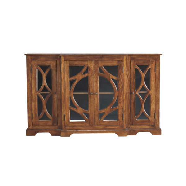 Winston Porter Chestnut Sideboard Hand Carved Glazed Doors | Wayfair