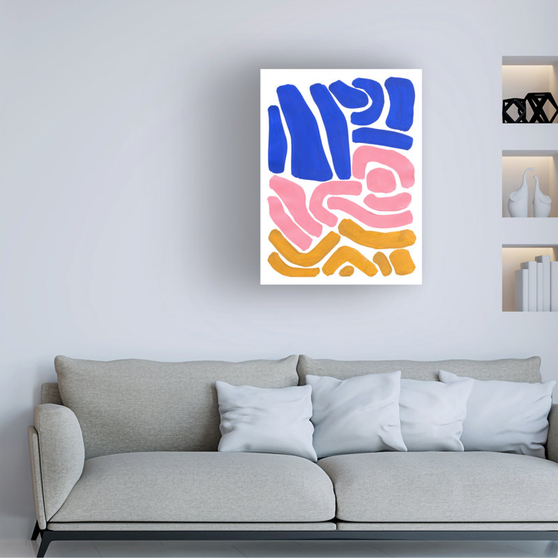 Trademark Fine Art Modern & Contemporary Pastel Tribal Maze On Canvas ...