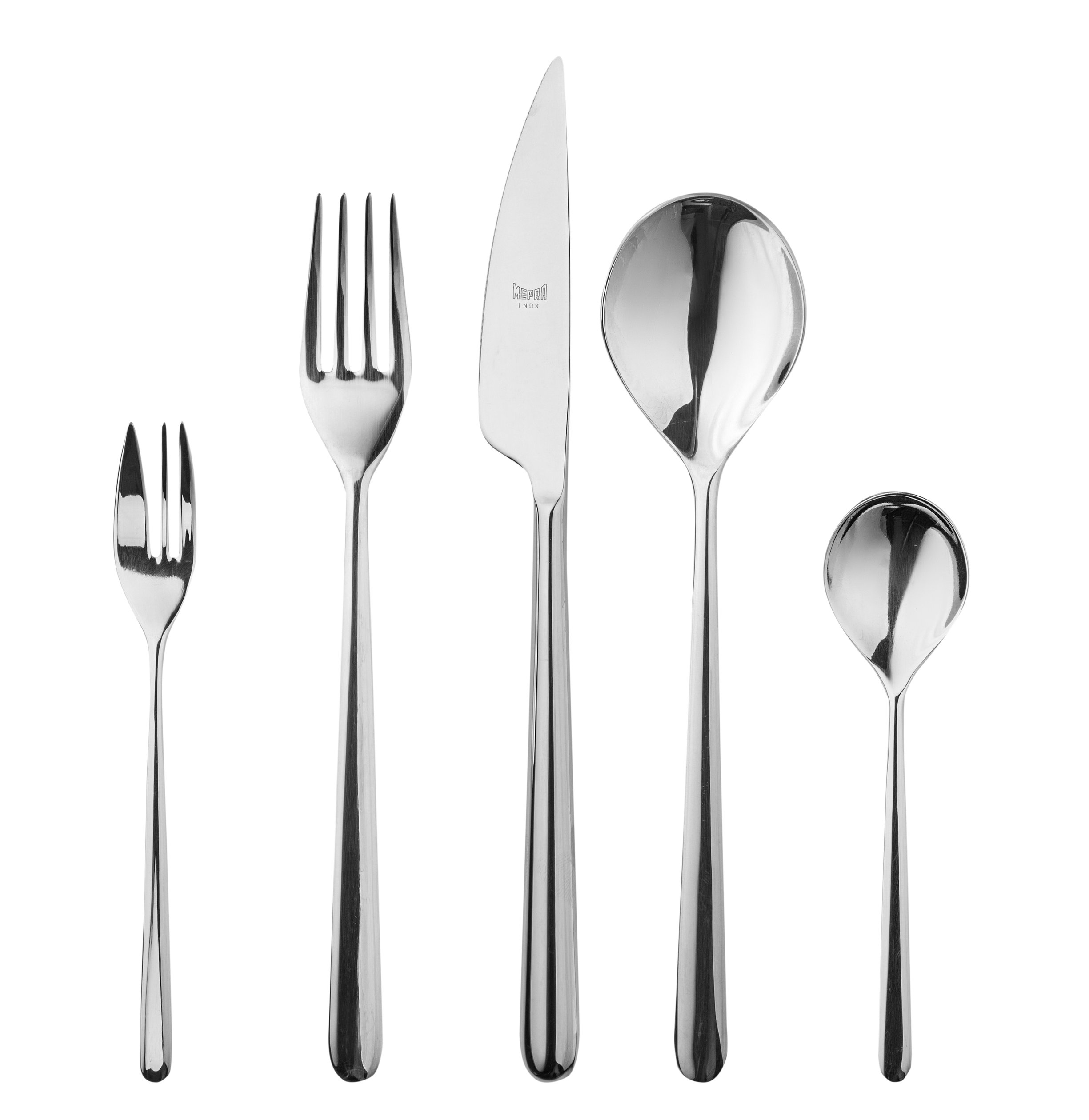MEPRA Linea Flatware Set with Cake Forks - 30 Pieces - Black Gold ...