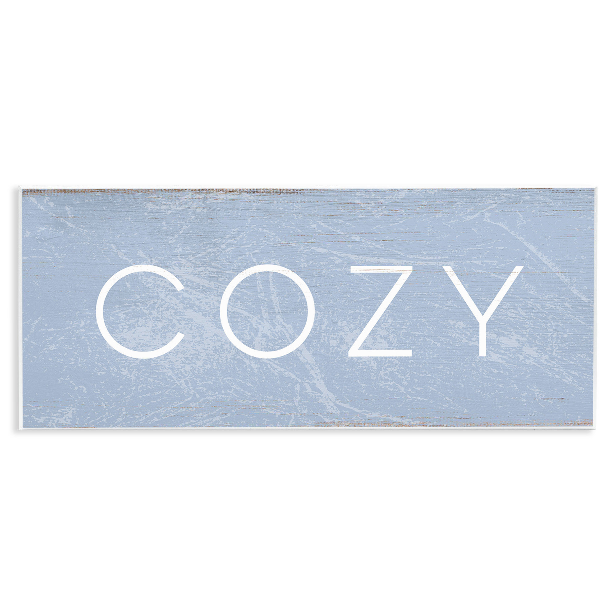 Latitude Run® Cozy Text Charming Distressed Blue Paint by Daphne ...