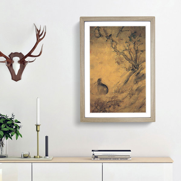East Urban Home Magpies & Hare by Cui Bai - Picture Frame Painting ...