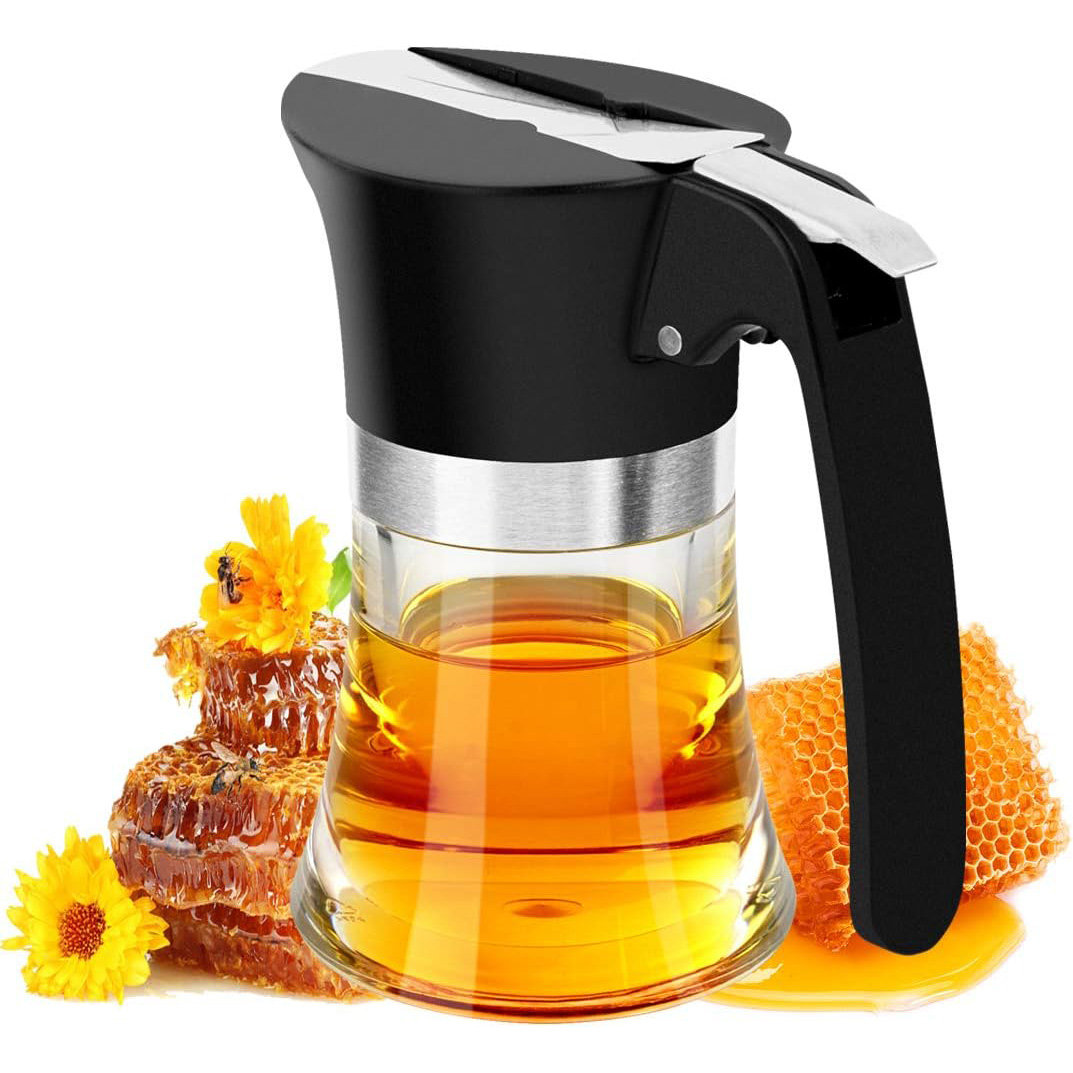 Hokku Designs 3.38 Oz Syrup Dispenser With Handle, Acrylic Honey ...
