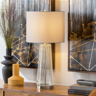 Glass & Clear Tall Table Lamps You'll Love | Wayfair