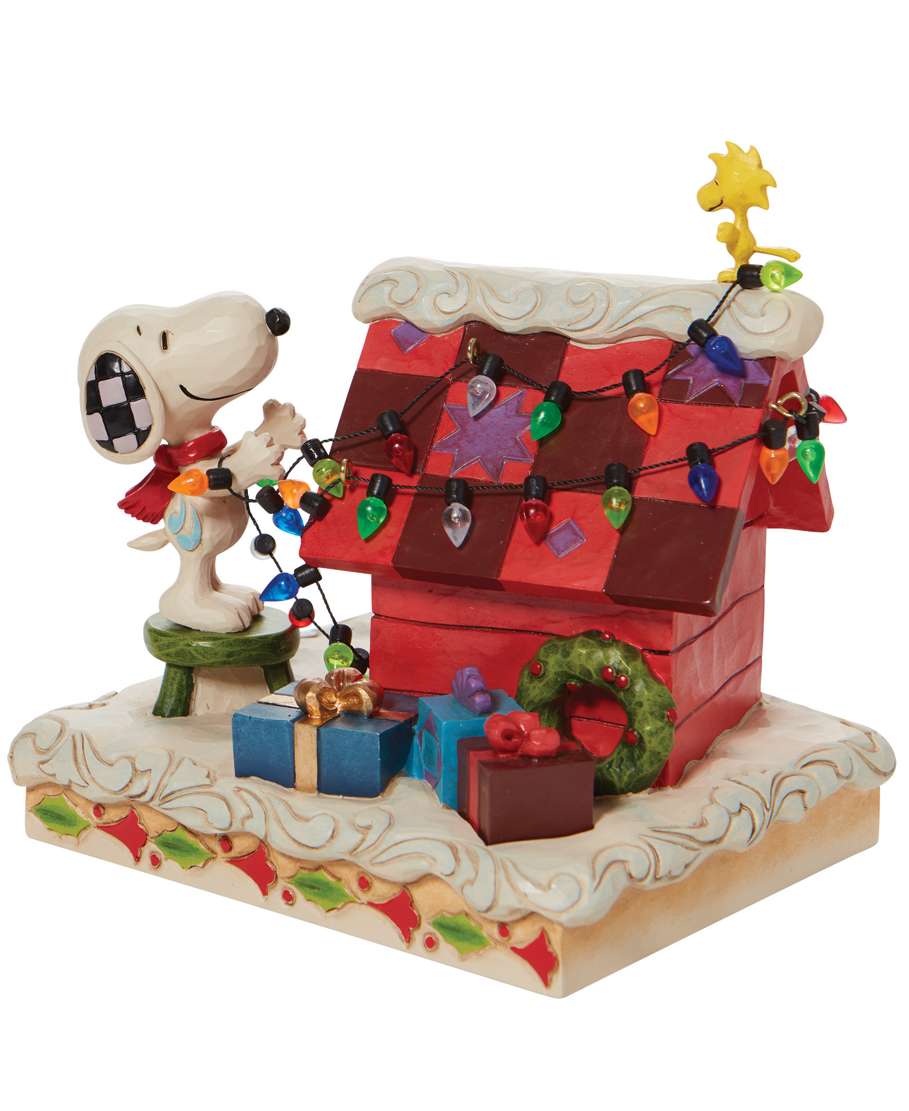 Jim Shore Peanuts Snoopy with Woodstock Decorating Figurine 5in H | Wayfair