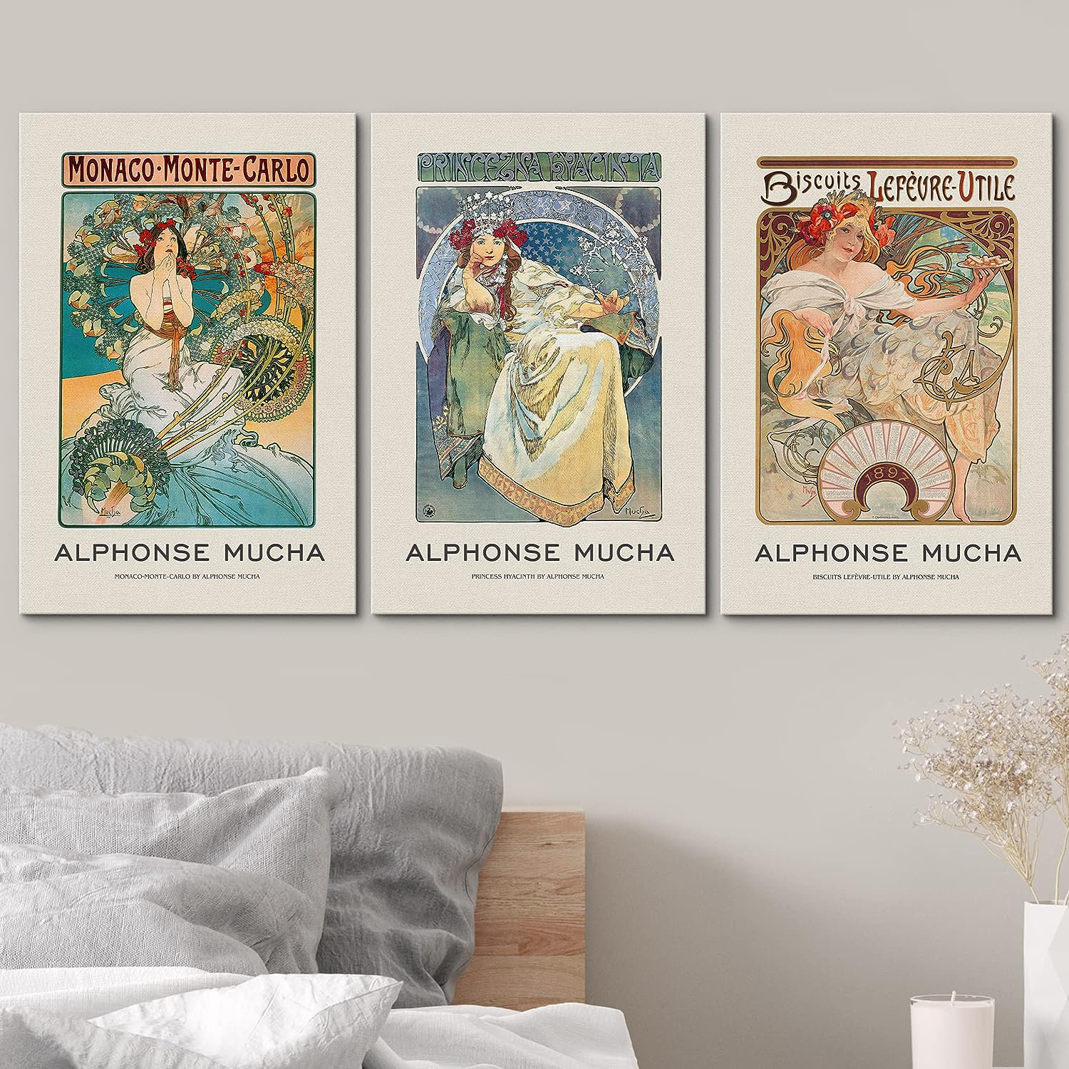 IDEA4WALL Classical Artwork " Alphonse Mucha Art Nouveau Women Posters ...