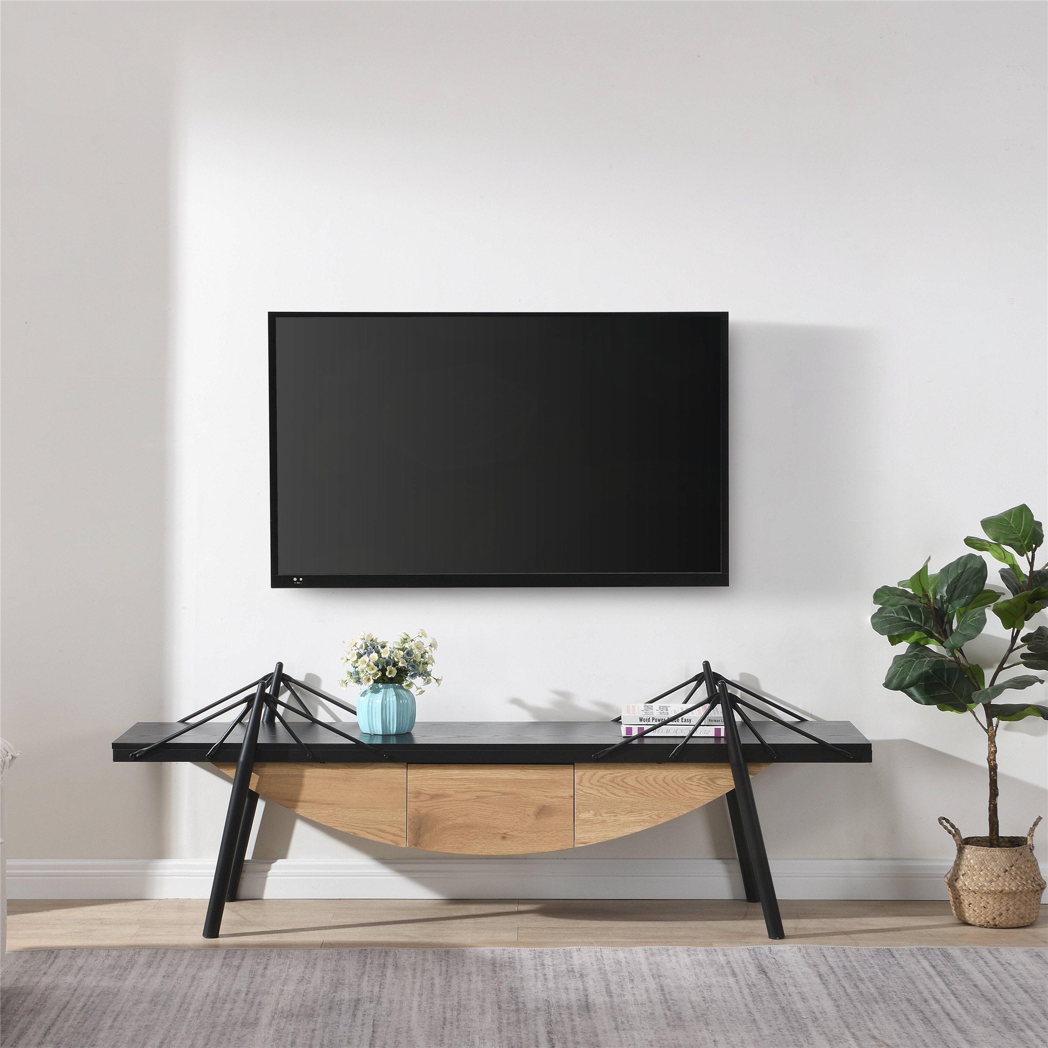 Williston Forge Sailboat-Shaped TV Stand, 70.87 inch Modern ...