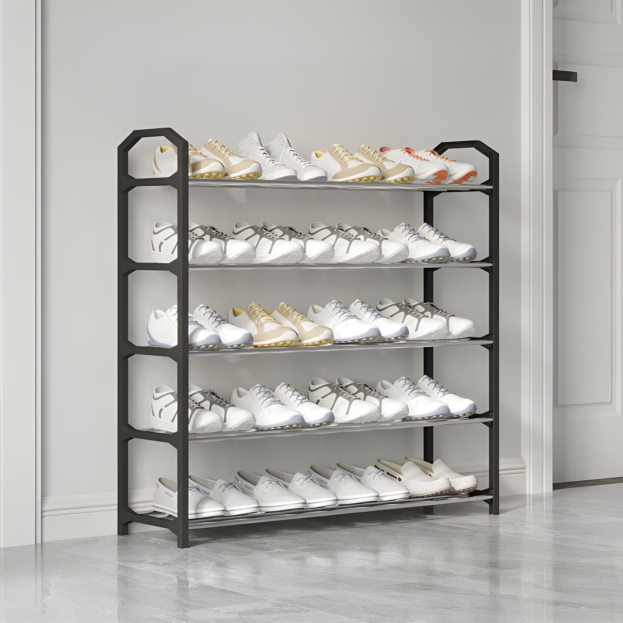 Rebrilliant Easy-To-Assemble Multi-Layer Shoe Rack, Household Shoe ...