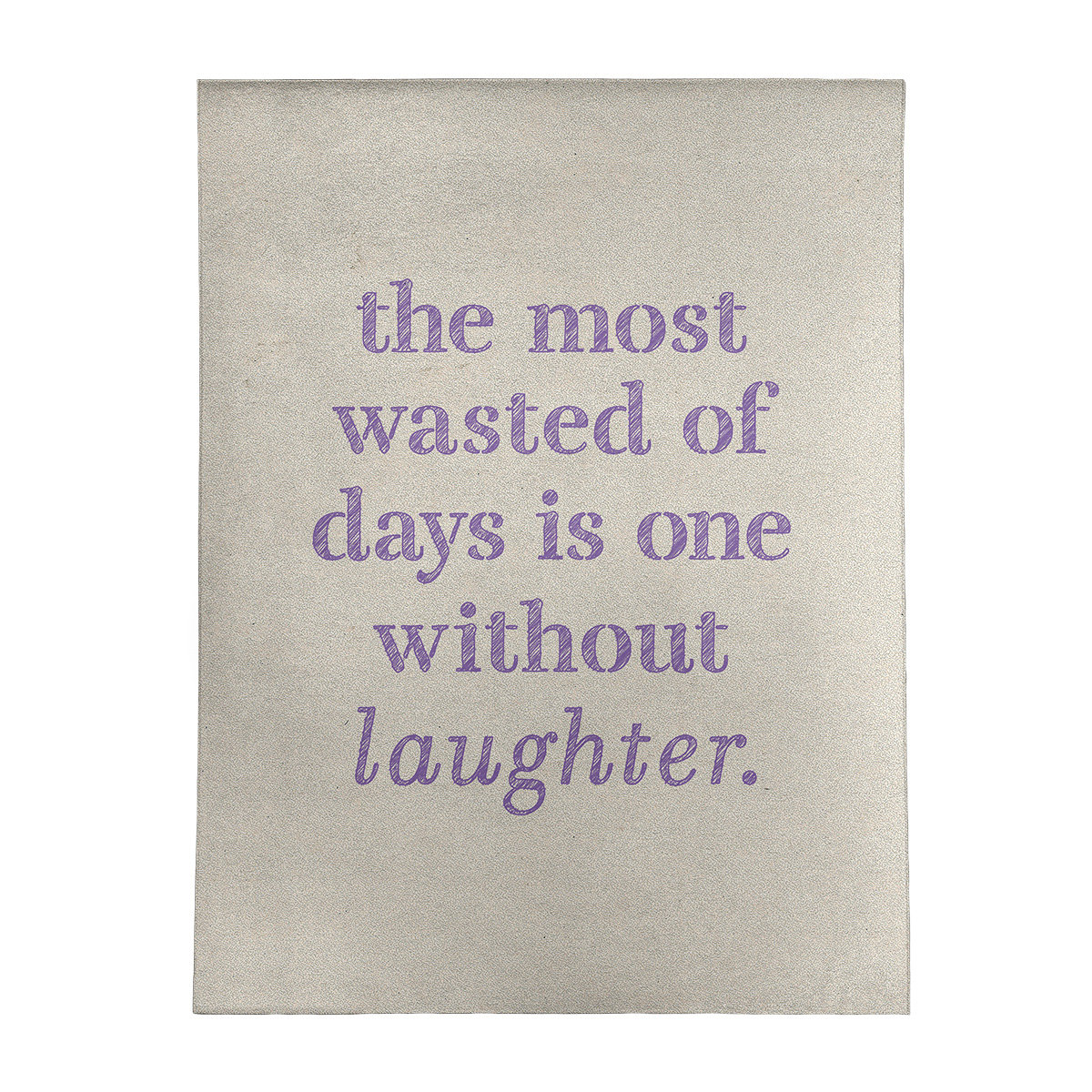 East Urban Home Handwritten Laughter Inspirational Quote Poly Chenille ...