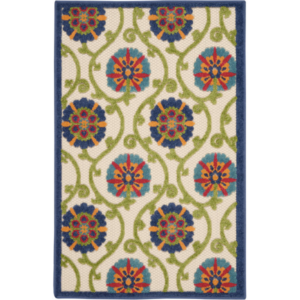 Freeport Park® Eaglin Floral Indoor / Outdoor Rug & Reviews | Wayfair