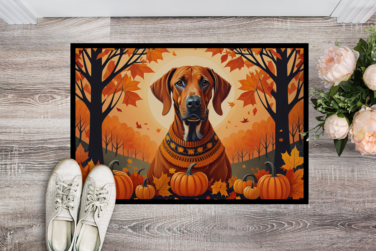 East Urban Home Olisha Rhodesian Ridgeback Non-Slip Indoor Outdoor Door ...