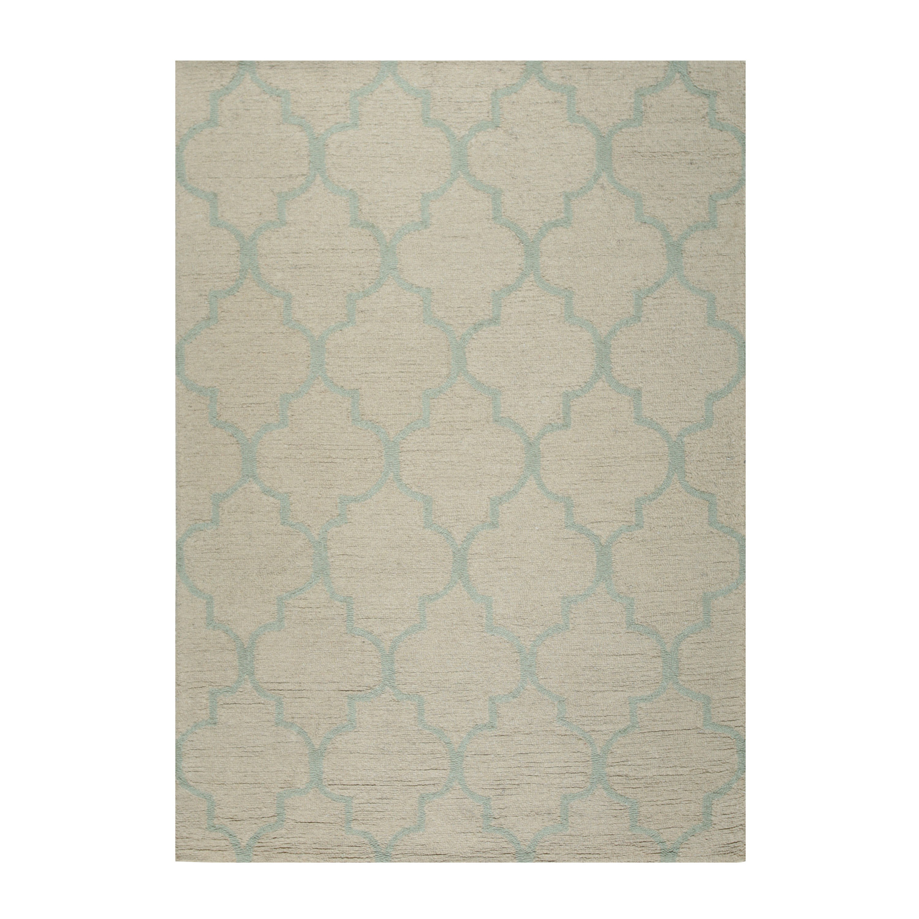 Red Barrel Studio® Cristache Light Gold Hand Tufted Wool Rug | Wayfair