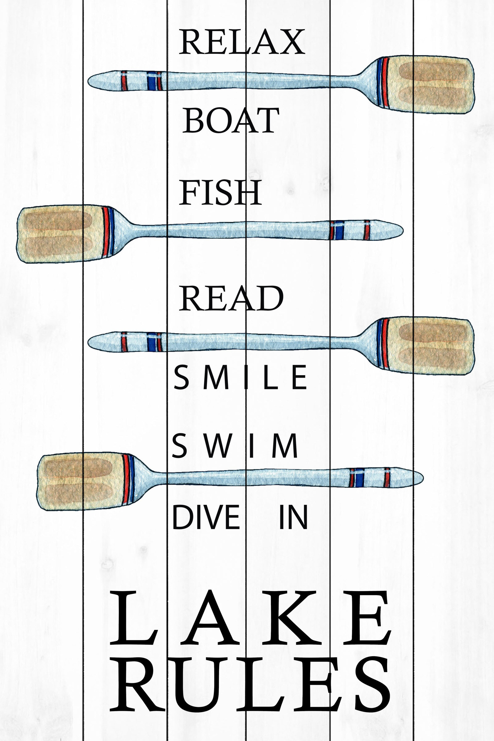 Ebern Designs Lake Rules - Print on Wood - Wayfair Canada