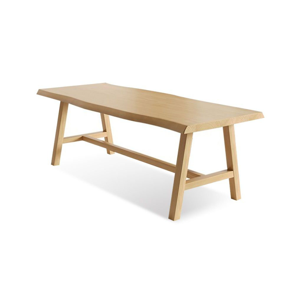 Gracie Oaks Burlywood Rectangular Solid Wood Dining Table | Wayfair