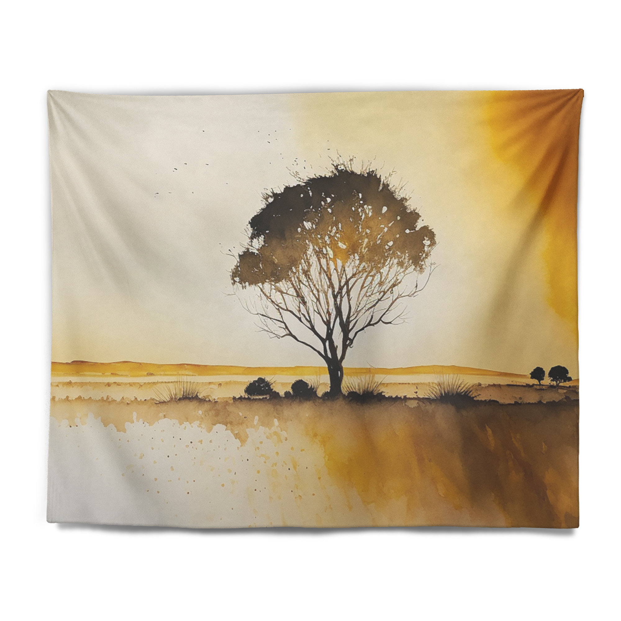 Red Barrel Studio® Polyester Golden Hour Tree in the Countryside IV ...