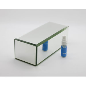 Mercer41 10.25 x 4.25 x 3.5" Rectangular Glass Mirror Risers 6 sided ...