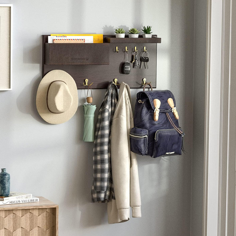 HONBAY Solid Wood Wall Organizer | Wayfair